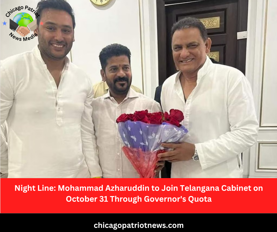 Night Line: Mohammad Azharuddin to Join Telangana Cabinet on October 31 ...
